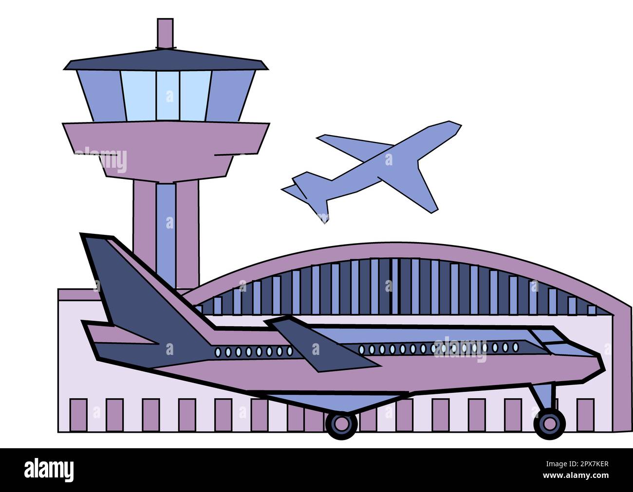 airport vector illustrationisolated on white background Stock Photo - Alamy