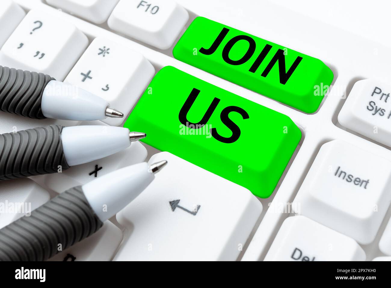 Text caption presenting Join Us, Word Written on Register in community ...