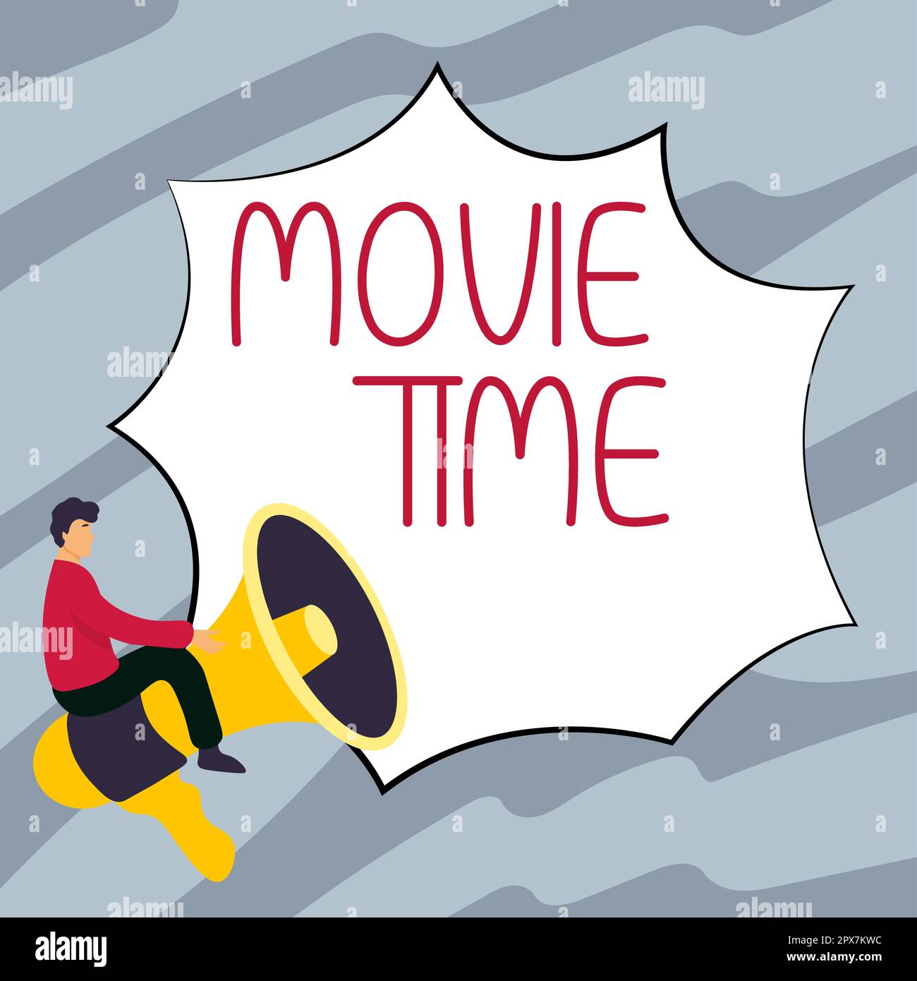 Writing displaying text Movie Time, Internet Concept the scheduled or ...