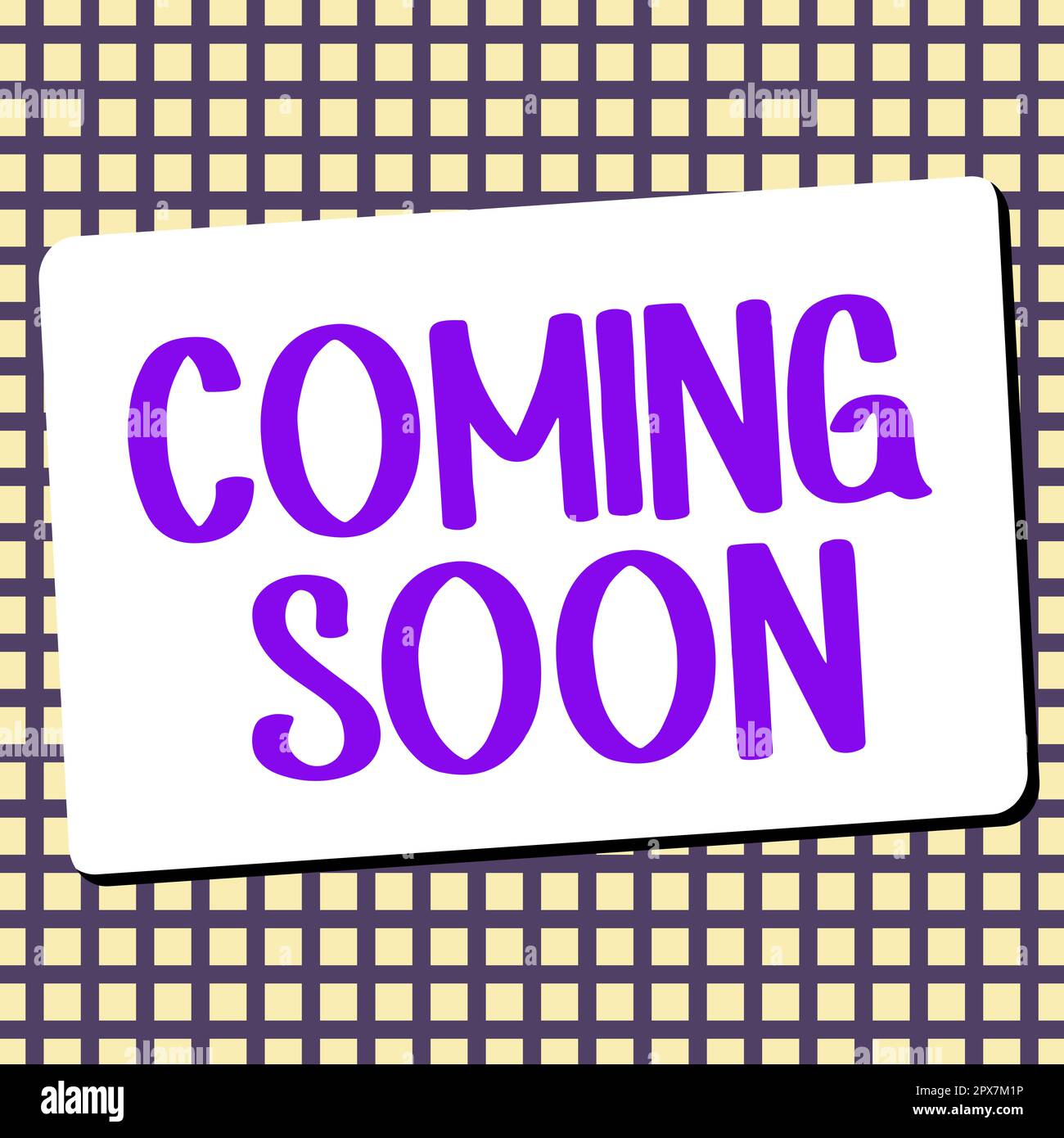 Hand writing sign Coming Soon, Business showcase something is going to ...