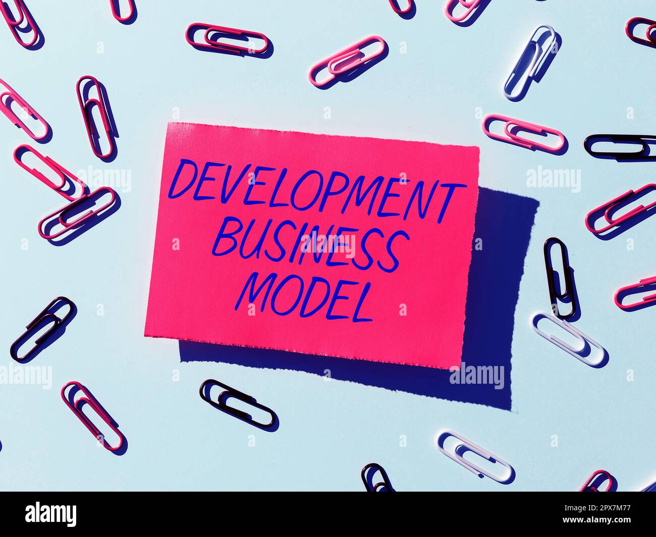 Sign displaying Development Business Model, Word for rationale of how ...