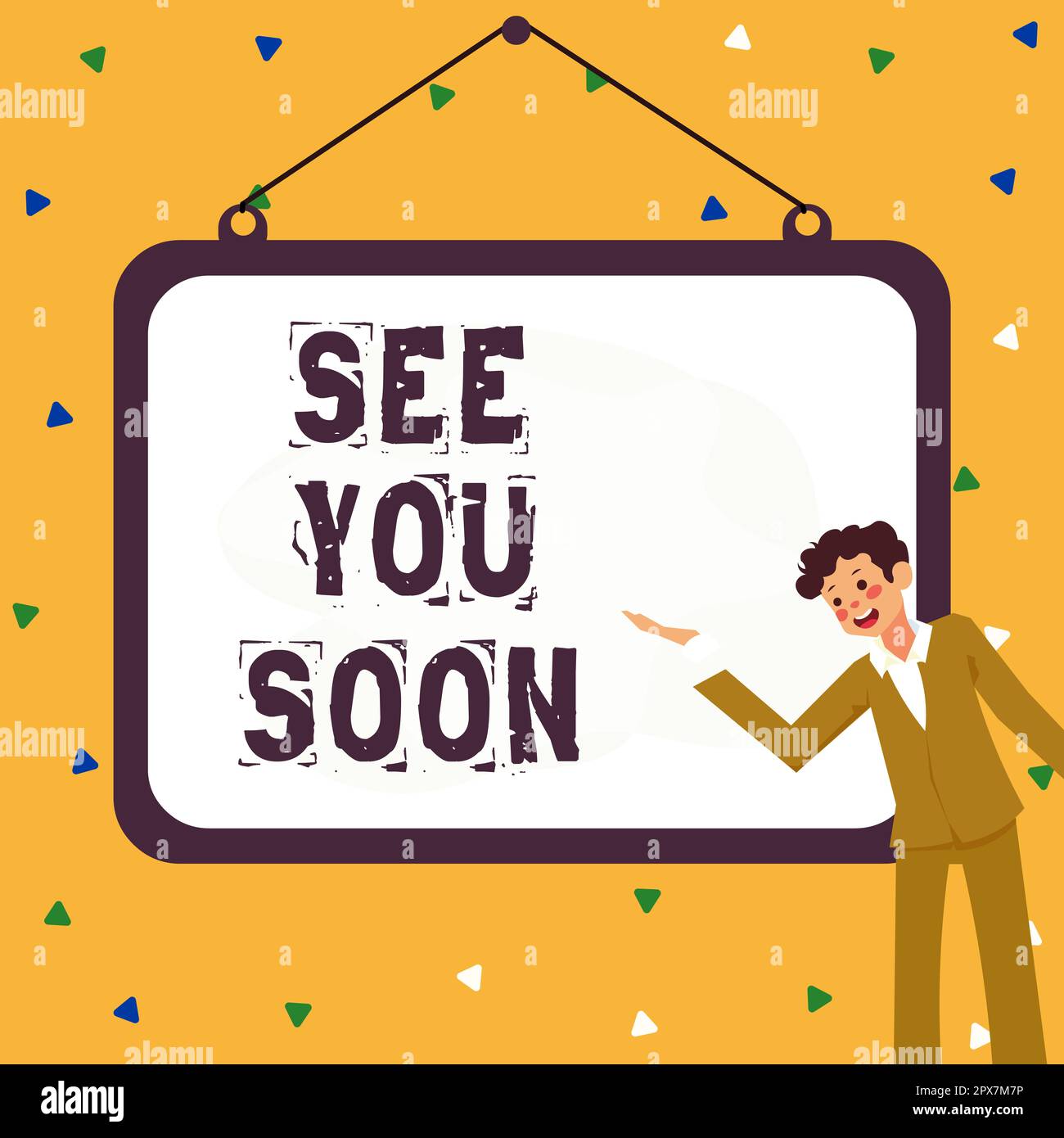 Text sign showing See You Soon, Word for used for saying goodbye to ...