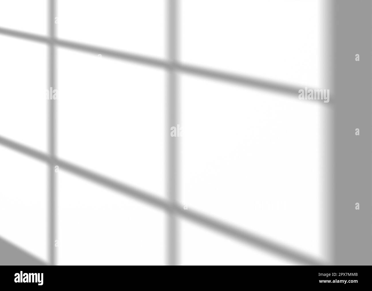 Shadow from window, overlay effect. Realistic gray shadow on white ...