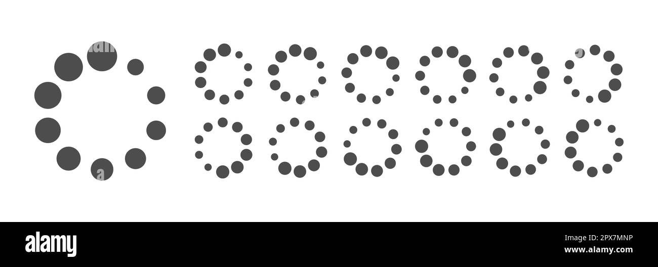 Circular Loading Buffering Icons Vector Stock Vector Image And Art Alamy