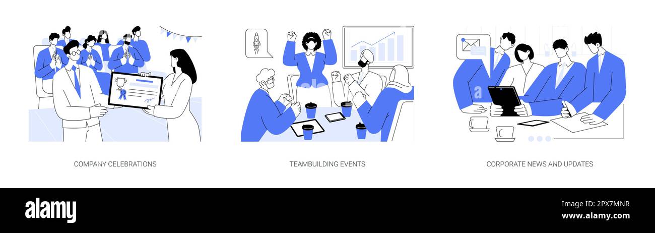 Corporate events abstract concept vector illustrations Stock Vector ...