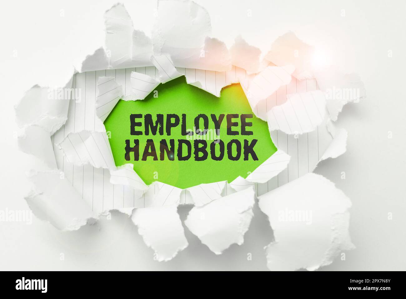 Hand writing sign Employee Handbook, Word Written on Document that ...
