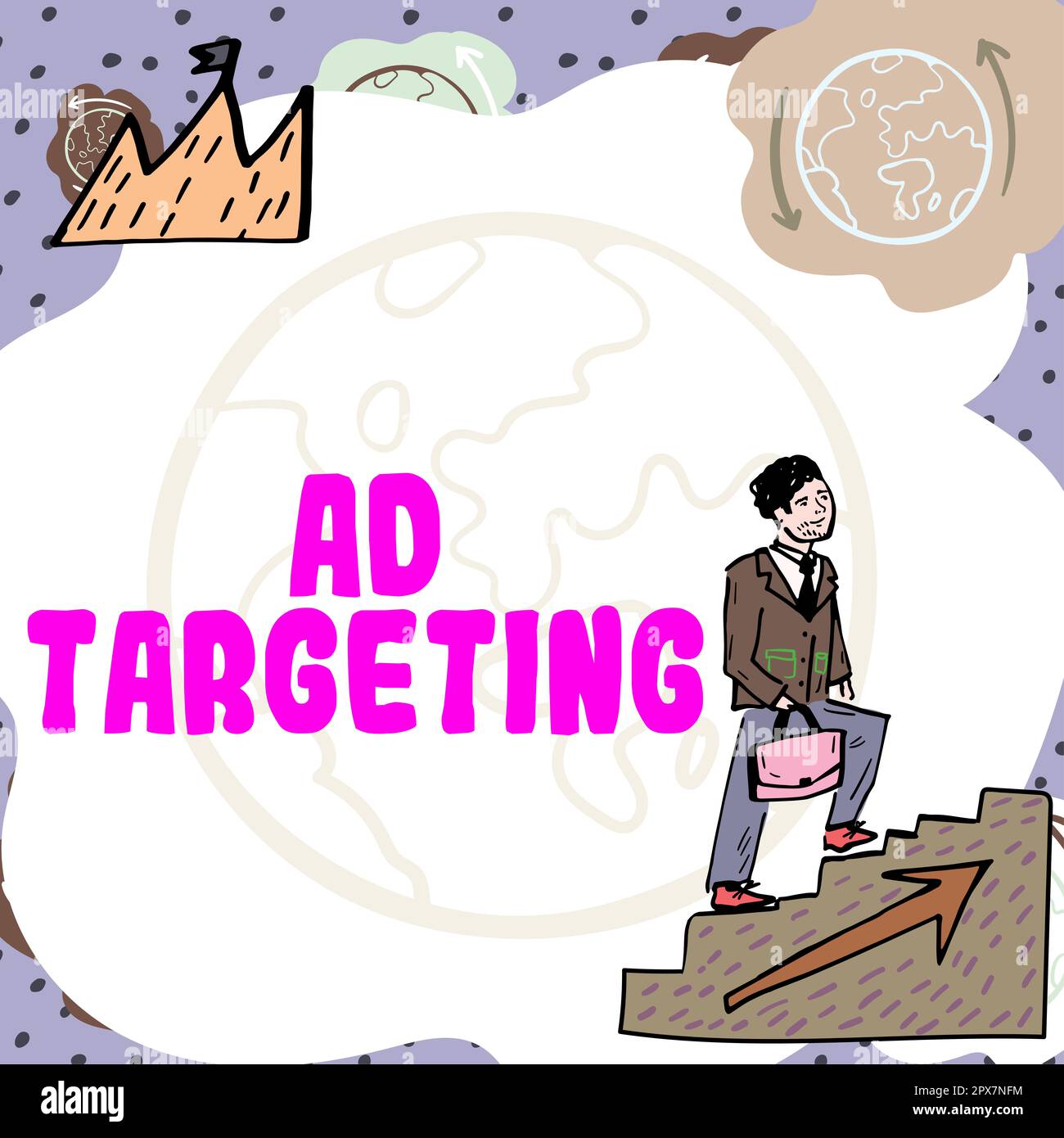 Hand writing sign Ad Targeting, Business concept target the most ...
