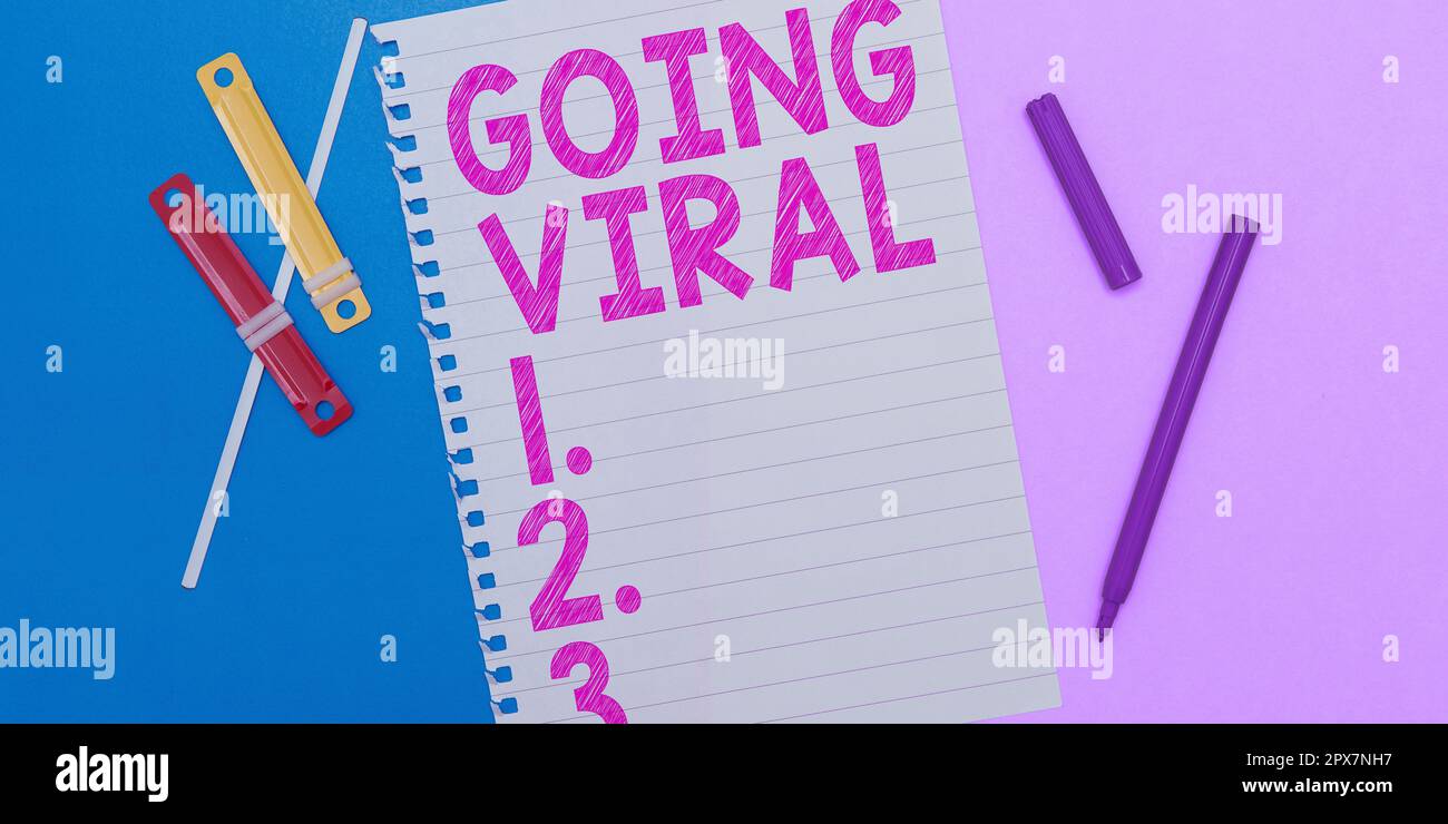 Conceptual display Going Viral, Business showcase image video or link ...