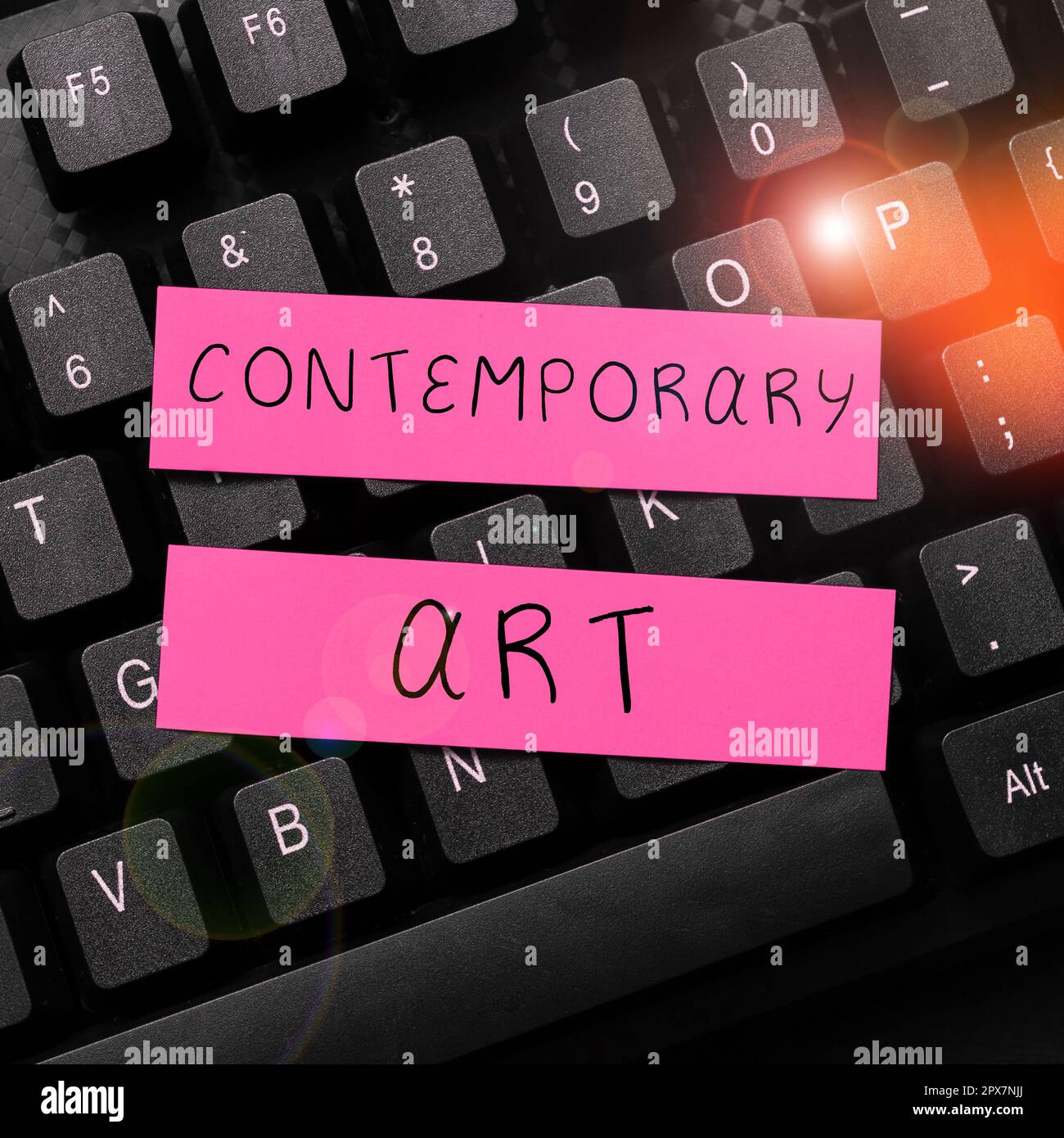 Text caption presenting Contemporary Art, Internet Concept made today ...