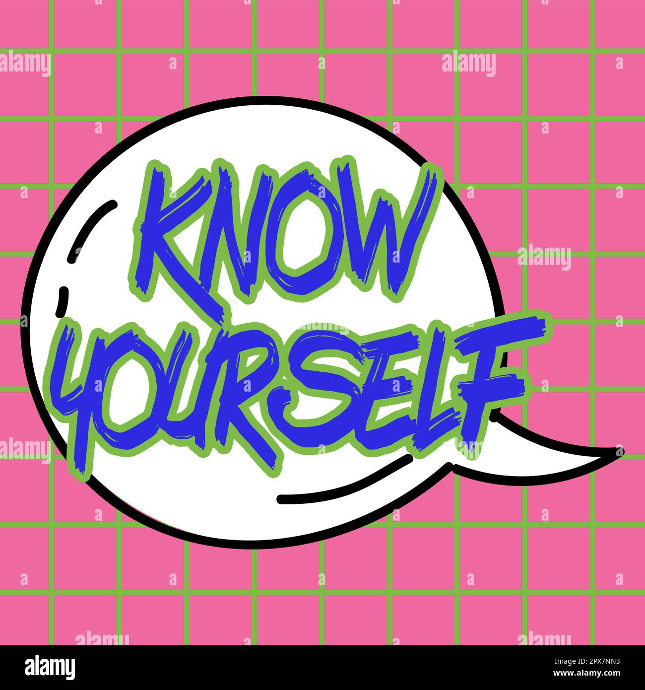 Text caption presenting Know Yourself, Internet Concept Find You ...