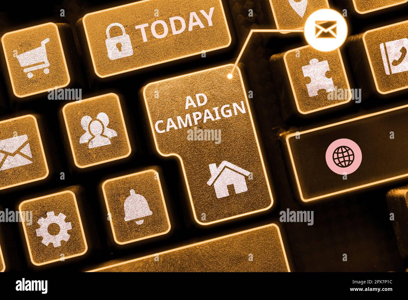 Conceptual display Ad Campaign, Business overview promotion of specific ...