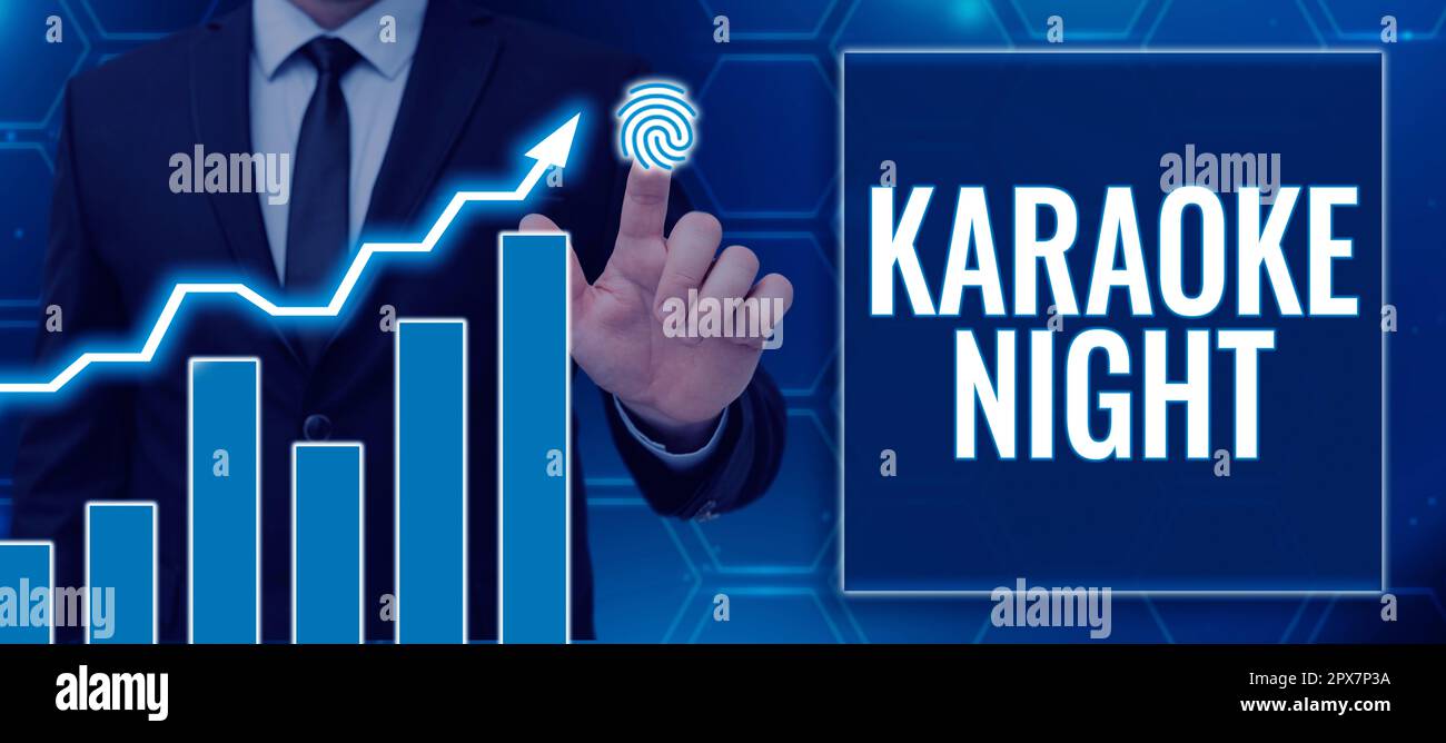 Text caption presenting Karaoke Night, Conceptual photo Entertainment ... Text caption presenting Karaoke Night, Conceptual photo Entertainment ...