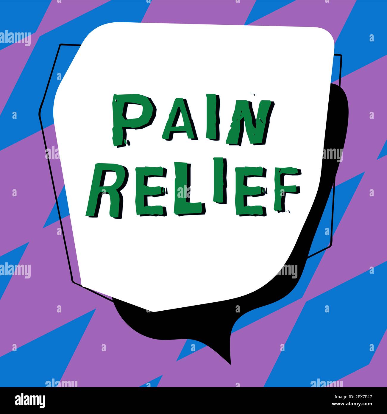 Sign displaying Pain Relief, Business approach Drugs or other methods ...