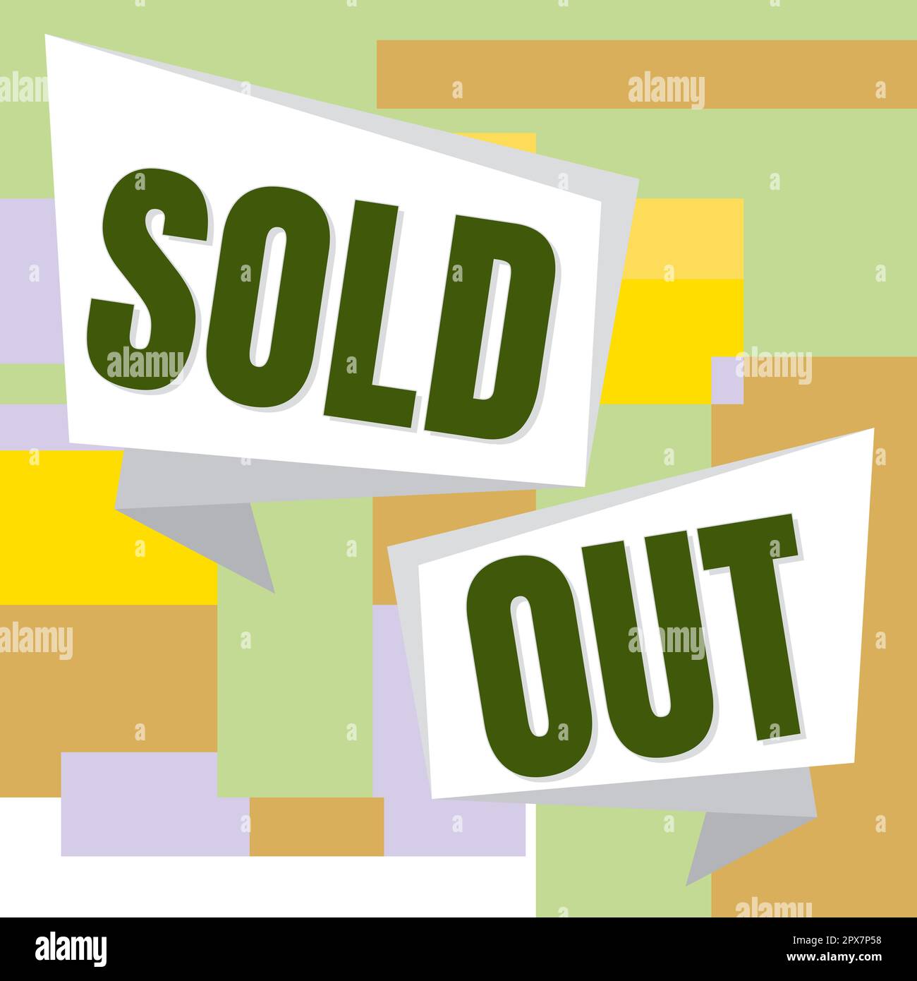 Sign displaying Sold Out, Business overview Not available anymore ...