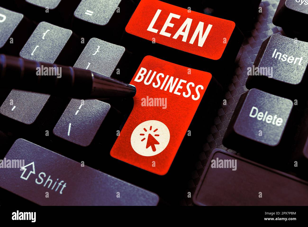 Writing displaying text Lean Business, Conceptual photo improvement of ... Writing displaying text Lean Business, Conceptual photo improvement of ...