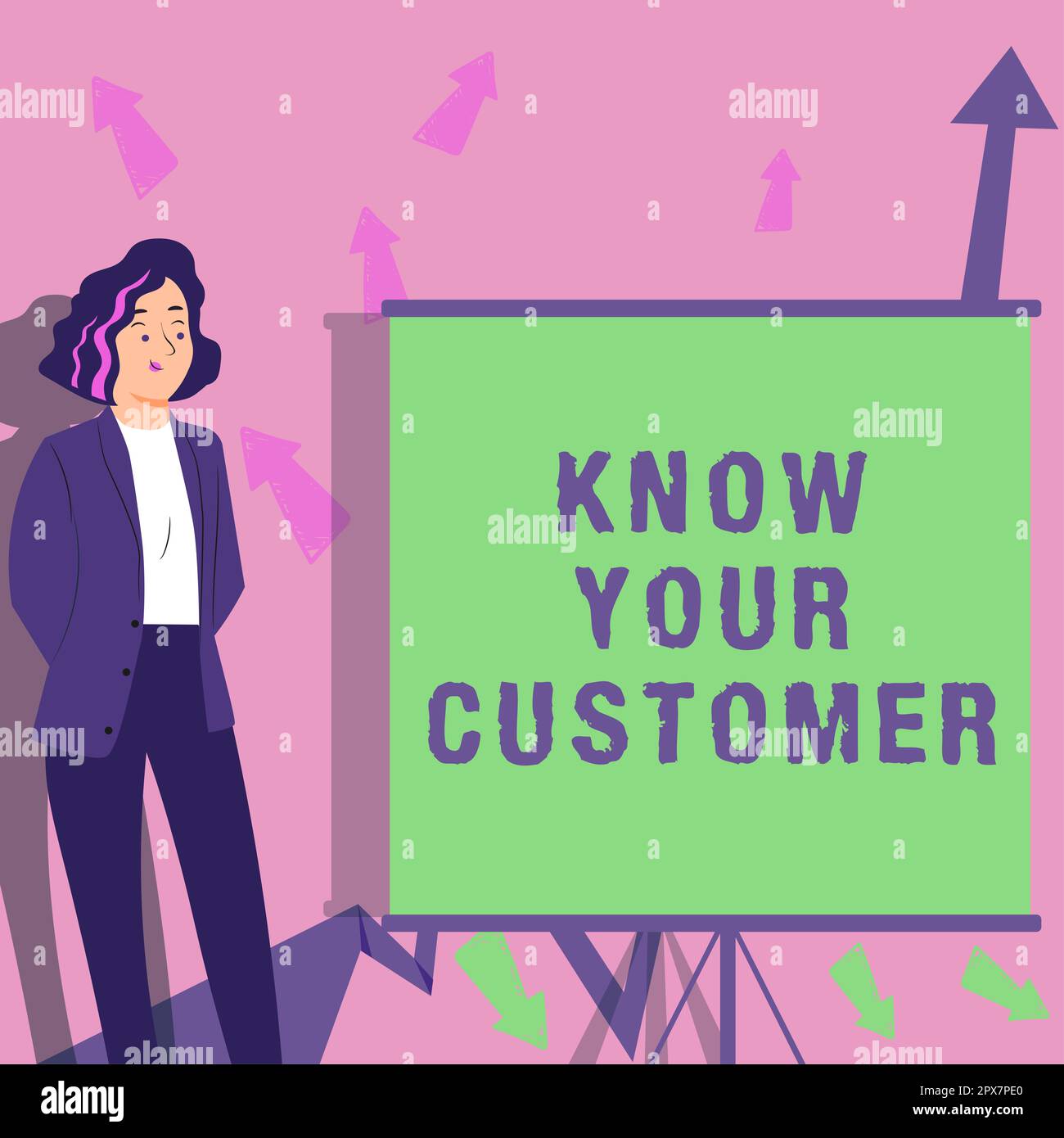 Hand writing sign Know Your Customer, Concept meaning Marketing ...