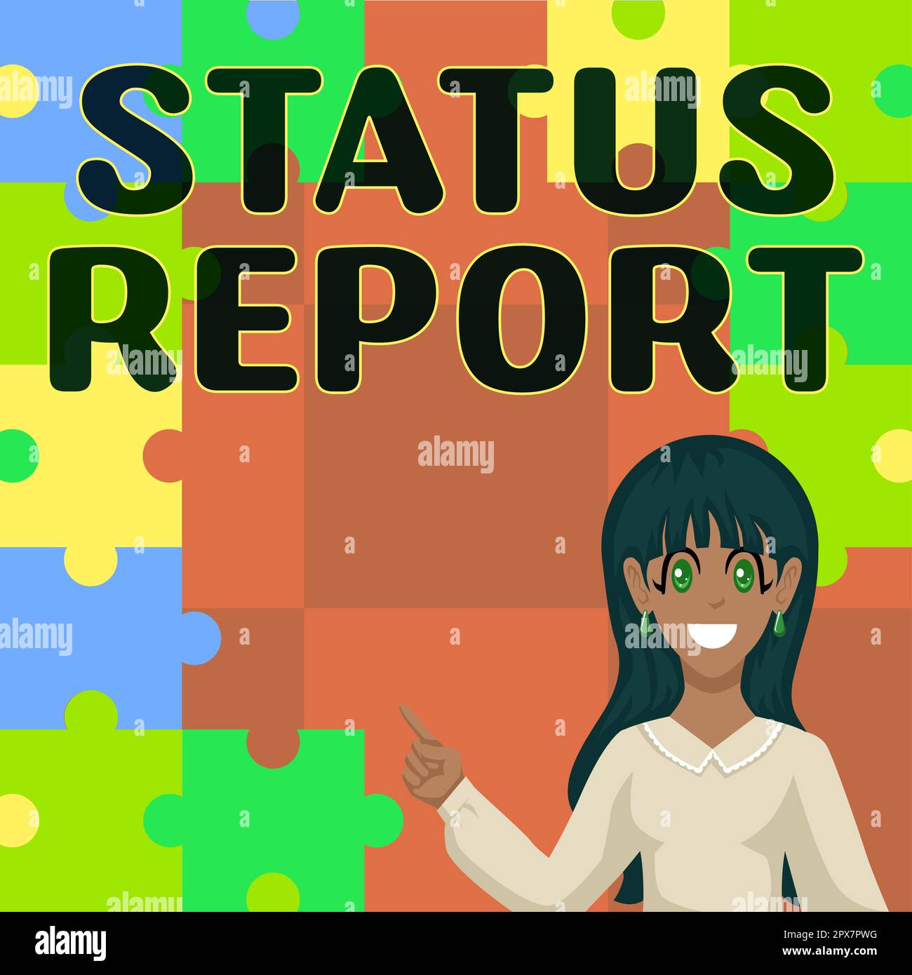 Text sign showing Status Report, Word Written on Update Summary of ...