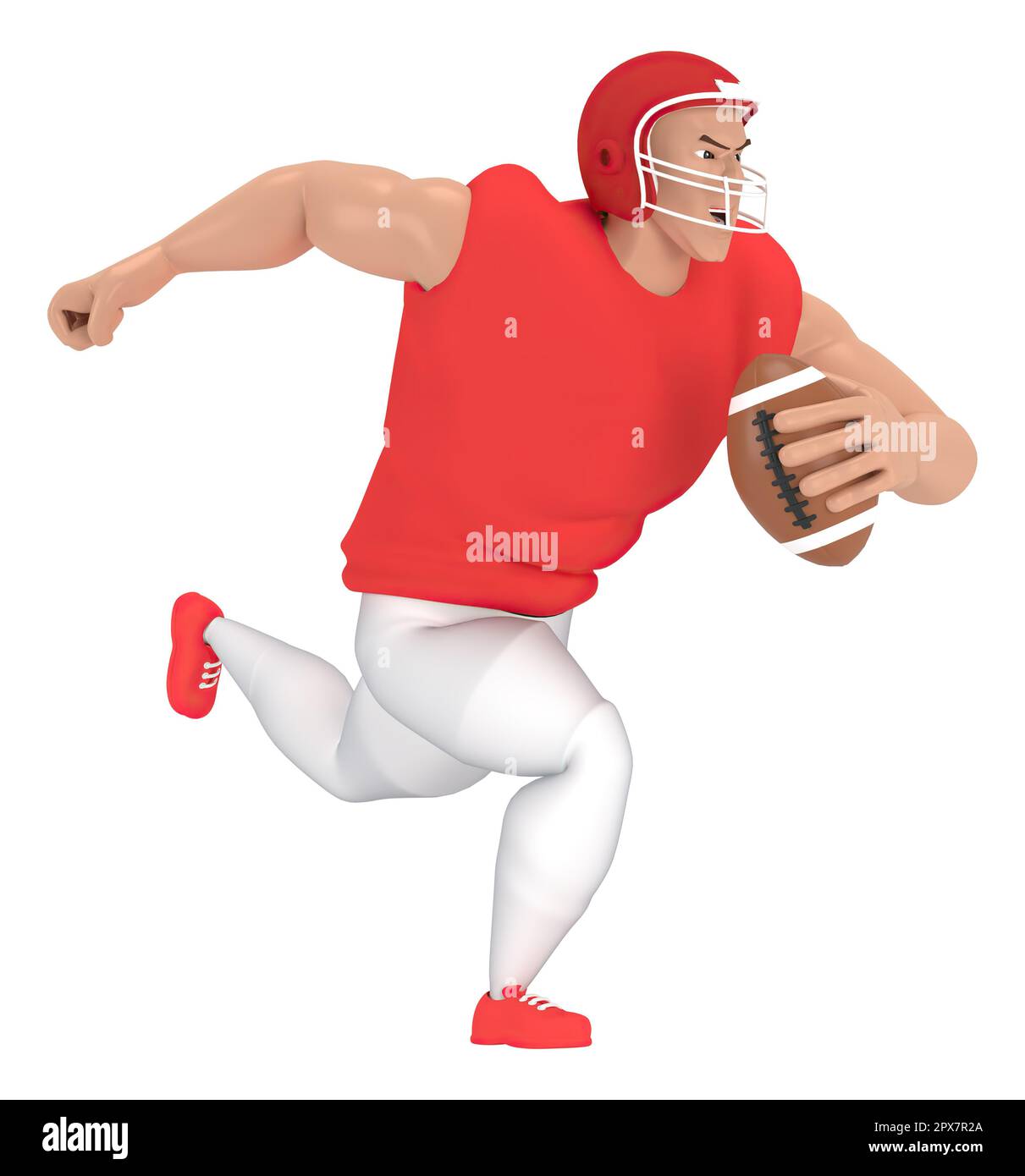 Isometric sport characters american football players . 3d rendering of ...