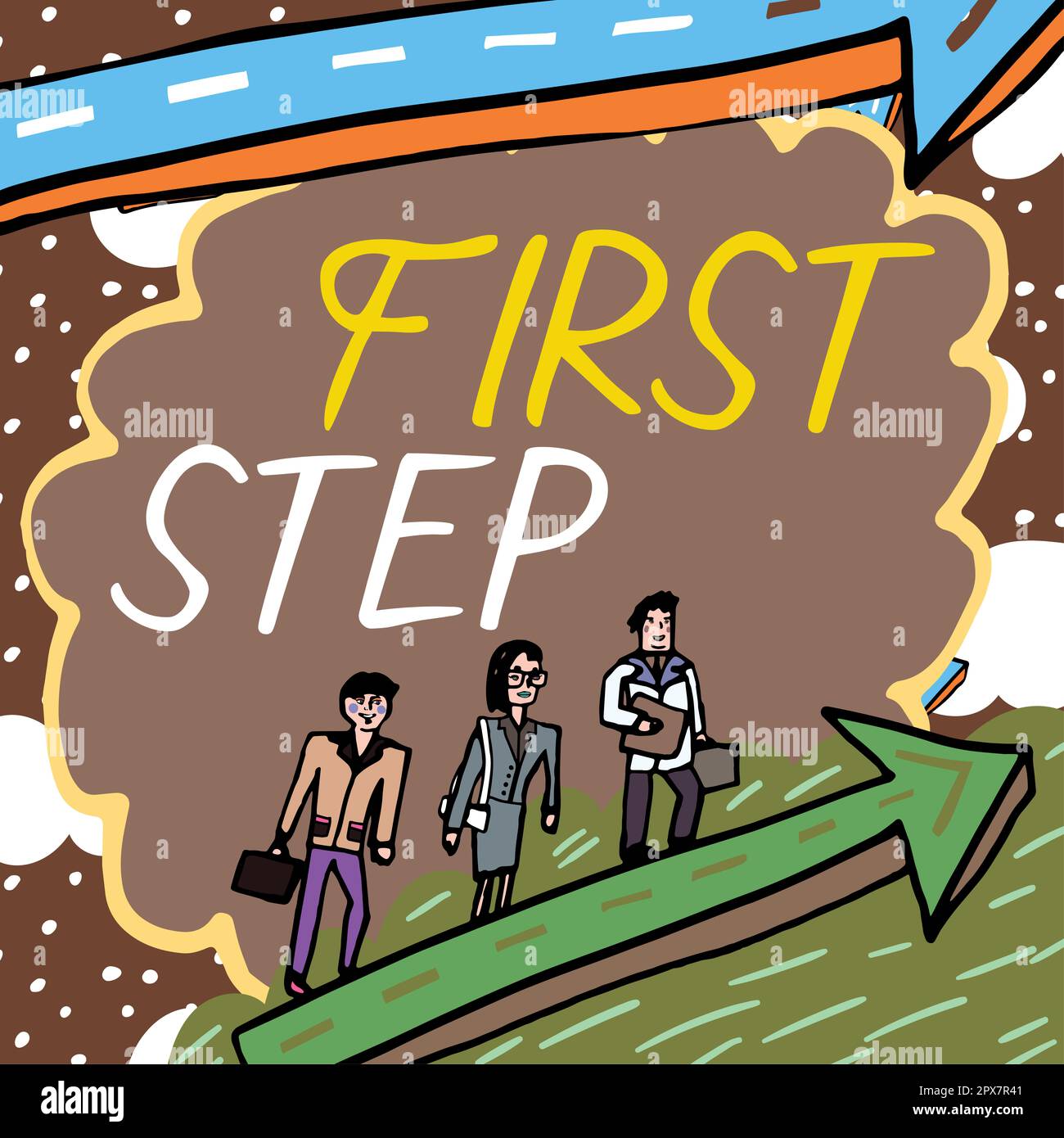 Handwriting text Keep Going, Word for make an effort to live normally ...