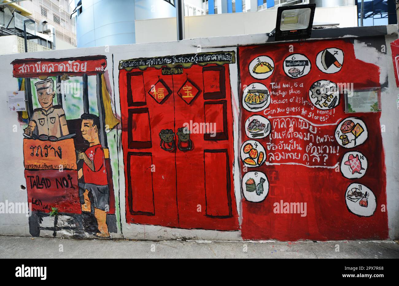 Walking through the historical neighborhood of Talat Noi in Bangkok ...