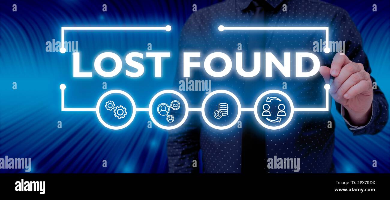 Inspiration showing sign Lost Found, Conceptual photo Things that are ...