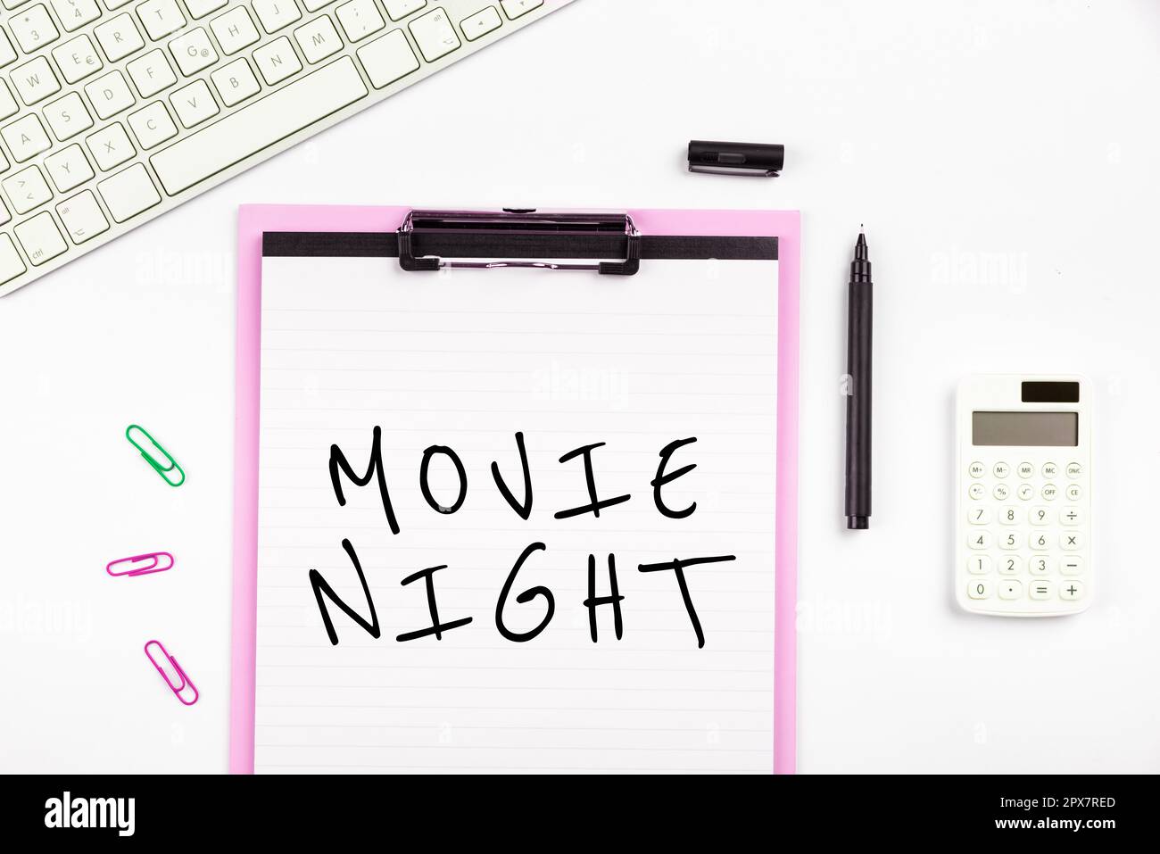 Text caption presenting Movie Night, Business idea Casual informal ...