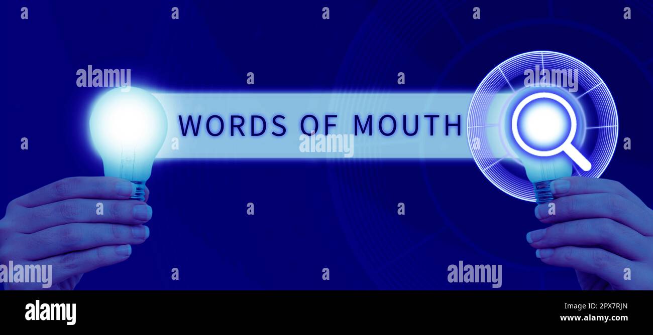 Writing displaying text Words Of Mouth, Word Written on simple ...