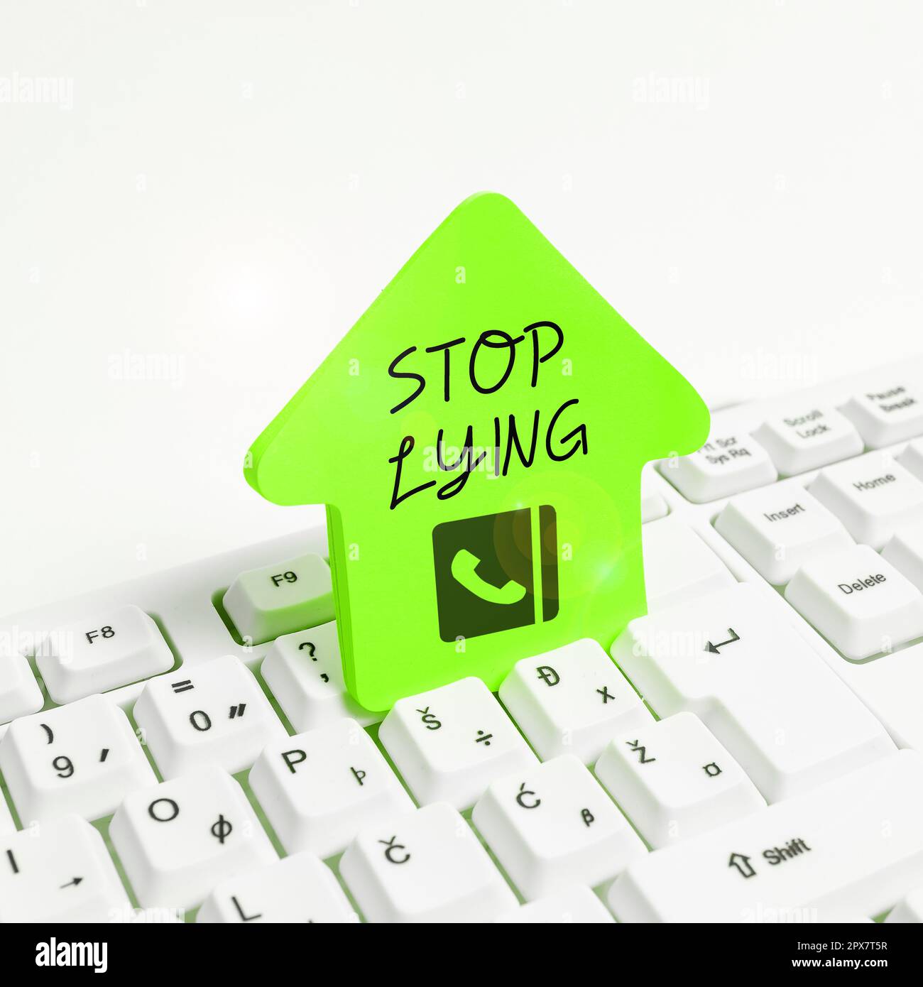 Hand writing sign Stop Lying, Internet Concept put an end on chronic ...