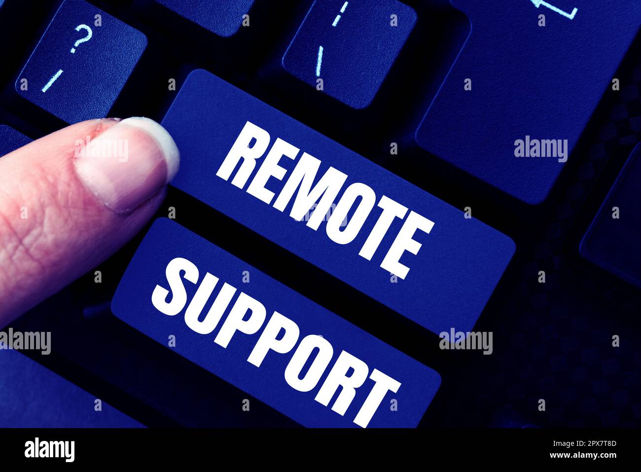 Hand writing sign Remote Support, Internet Concept help end-users to ...