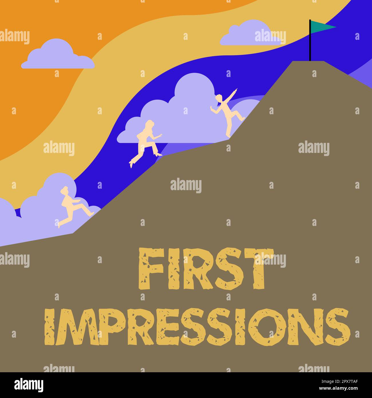 Hand writing sign First Impressions, Business concept What a person ...