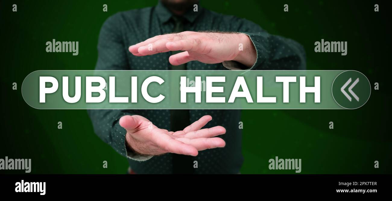 Hand writing sign Public Health, Business idea Promoting healthy ...