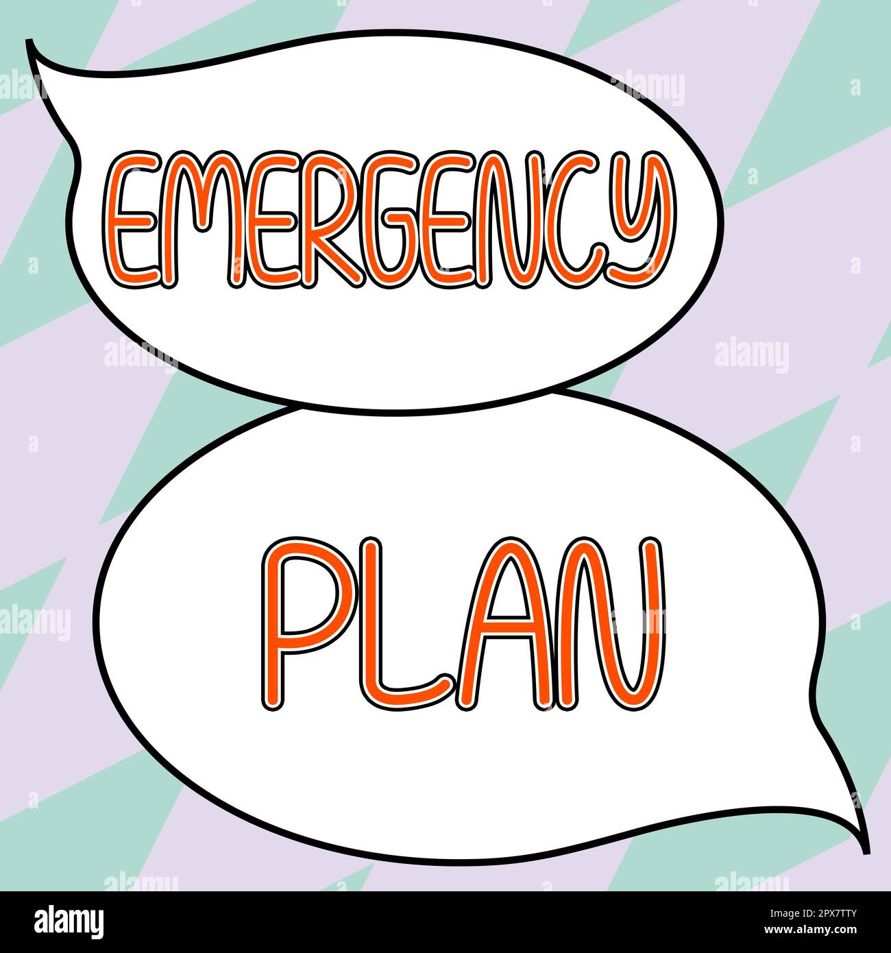 Text sign showing Emergency Plan, Business overview Procedures for ...