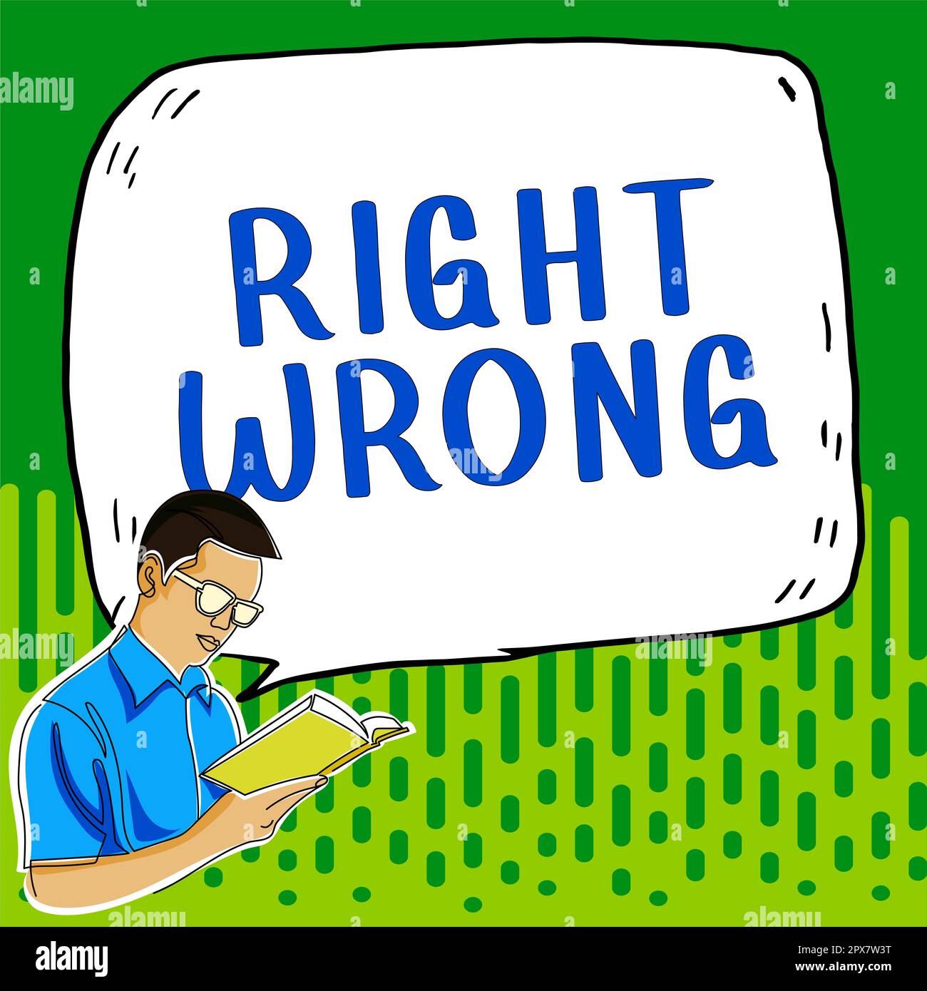 Text showing inspiration Right Wrong, Business idea choose between two ...