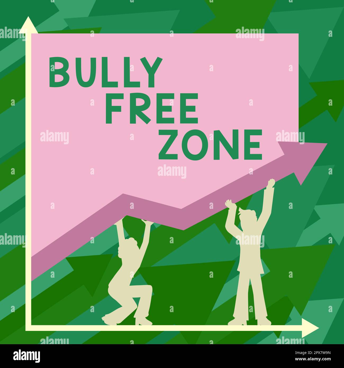 Hand writing sign Bully Free Zone, Business concept Be respectful to other bullying is not ...