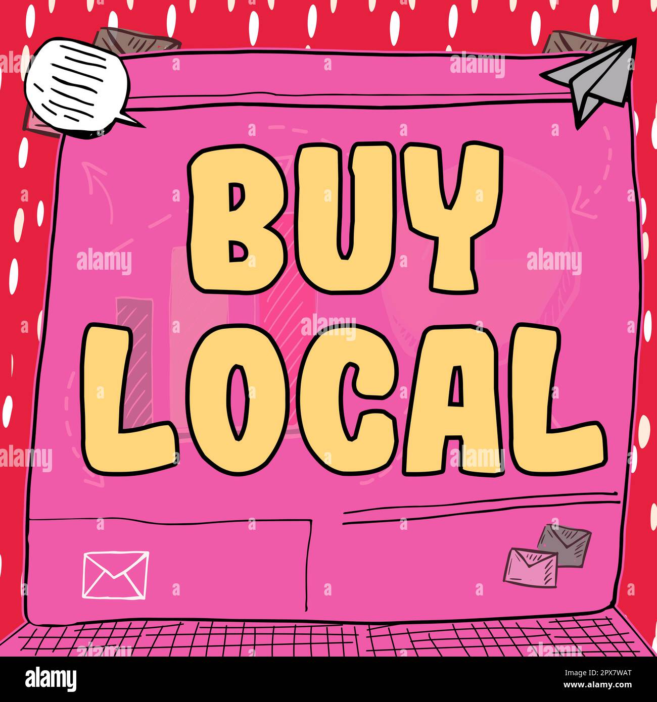 Conceptual display Buy Local, Word Written on Patronizing products that ...