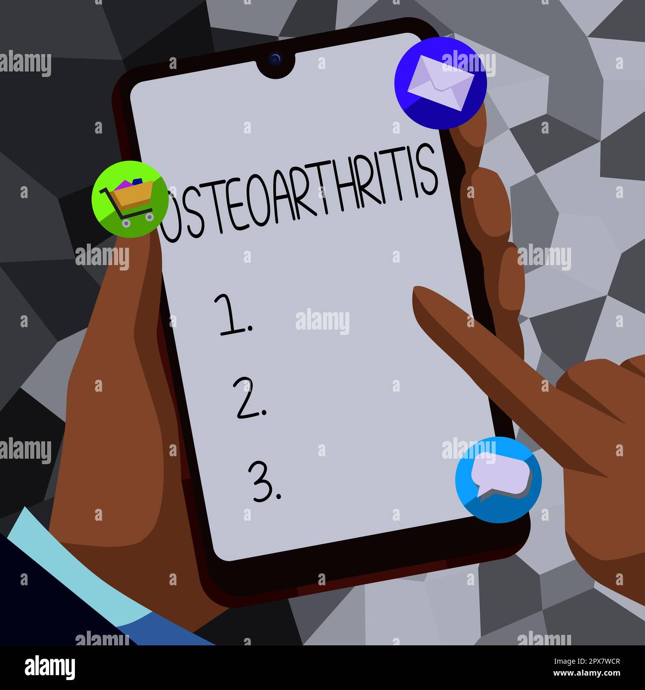 Text caption presenting Osteoarthritis, Business overview Degeneration ...