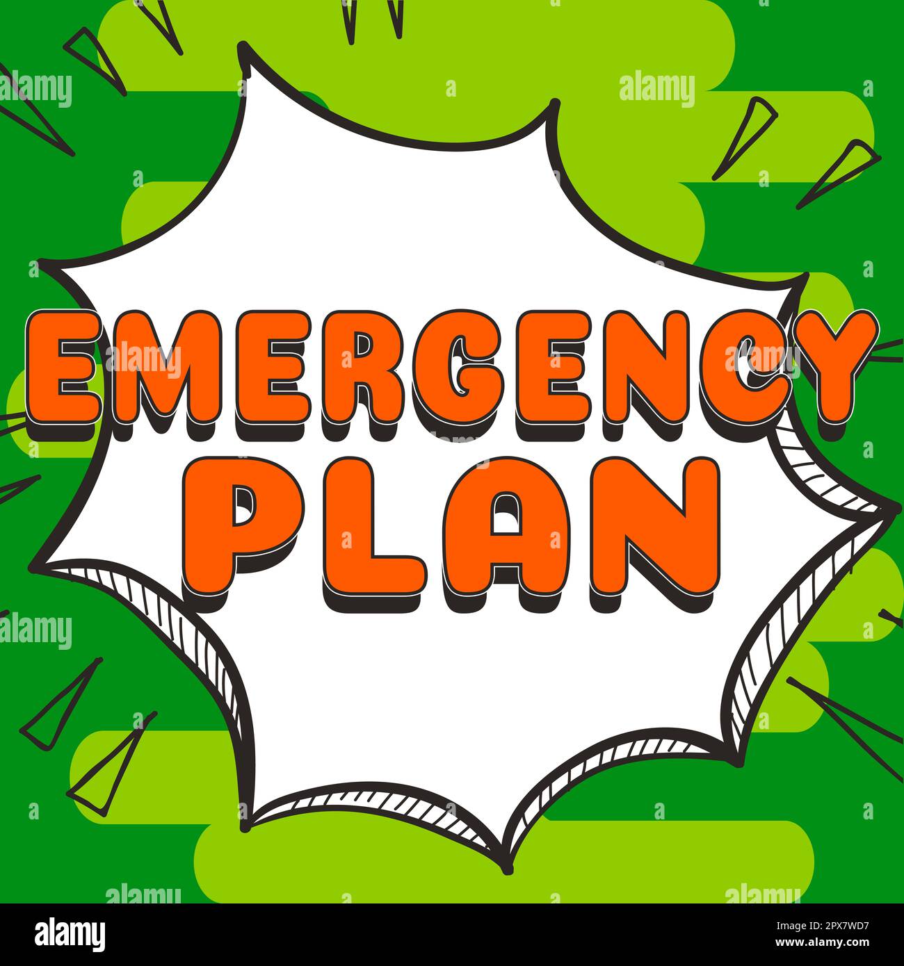 Hand writing sign Emergency Plan, Business showcase Procedures for ...