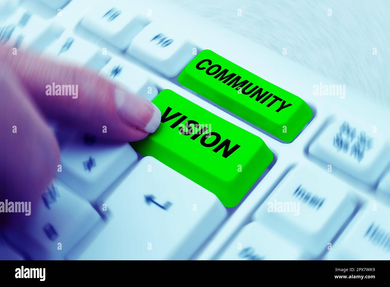 Writing displaying text Community Vision, Business showcase ...