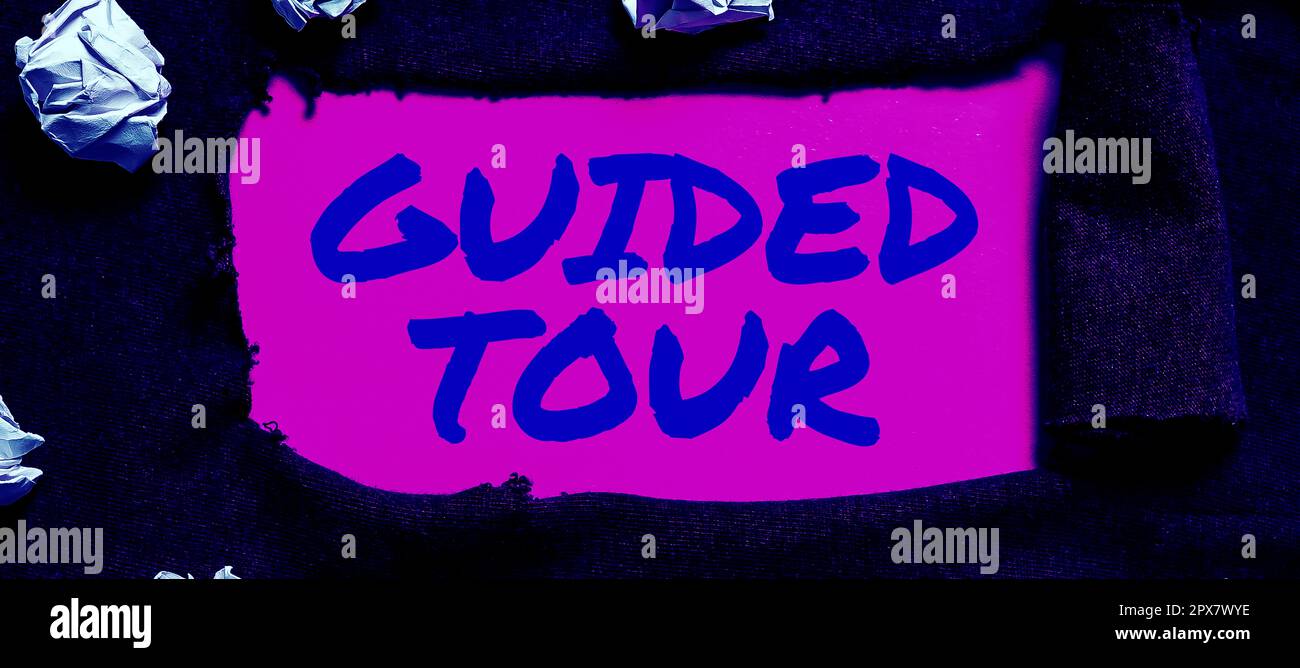 Conceptual caption Guided Tour, Word for advice or information aimed at ...