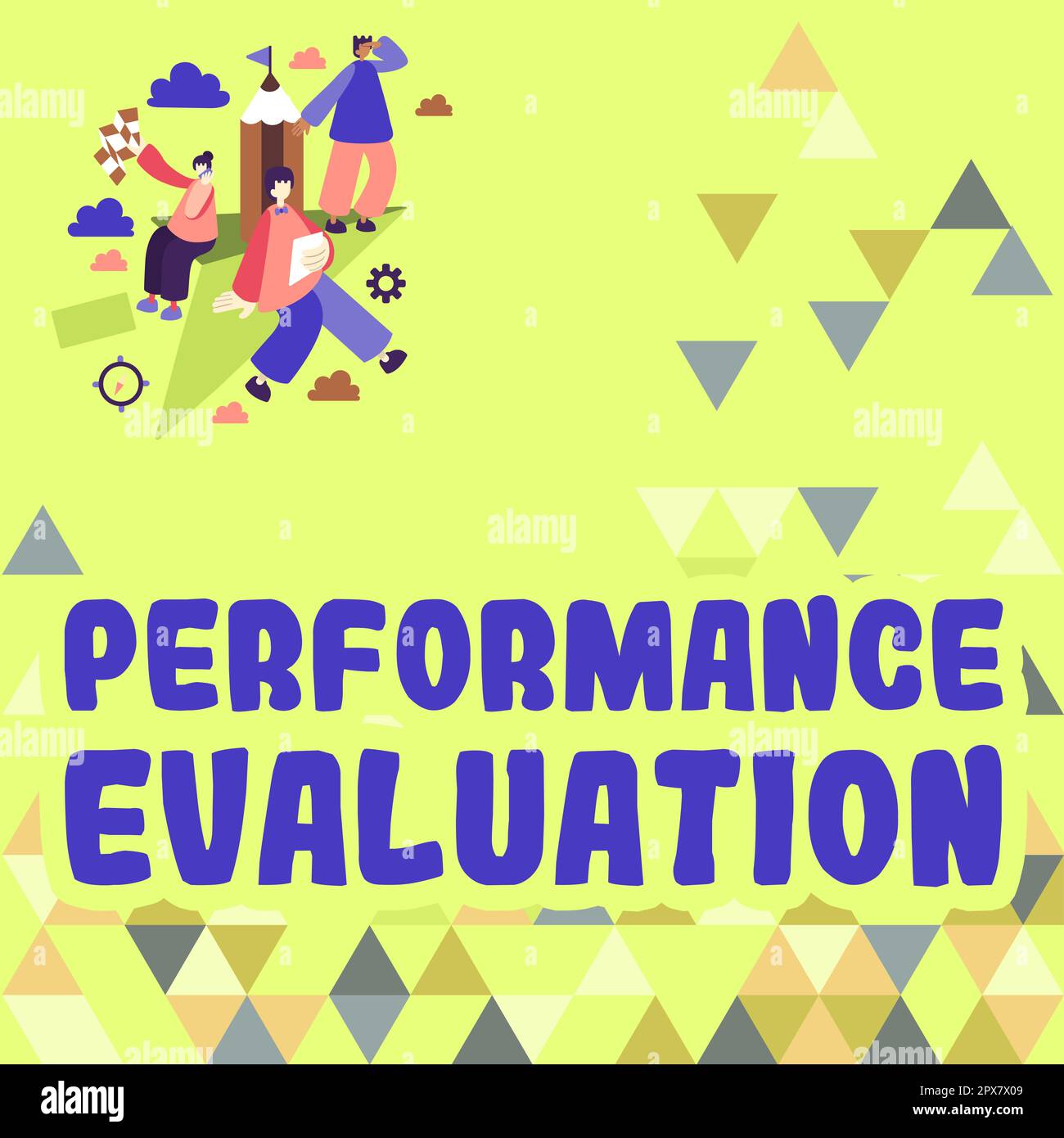 Text Showing Inspiration Performance Evaluation Word Written On The