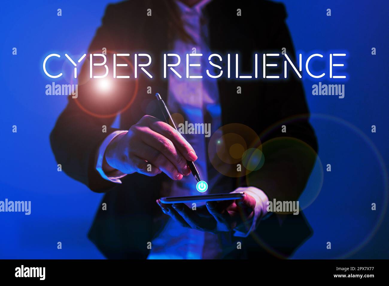 Text caption presenting Cyber Resilience, Concept meaning measure of ...