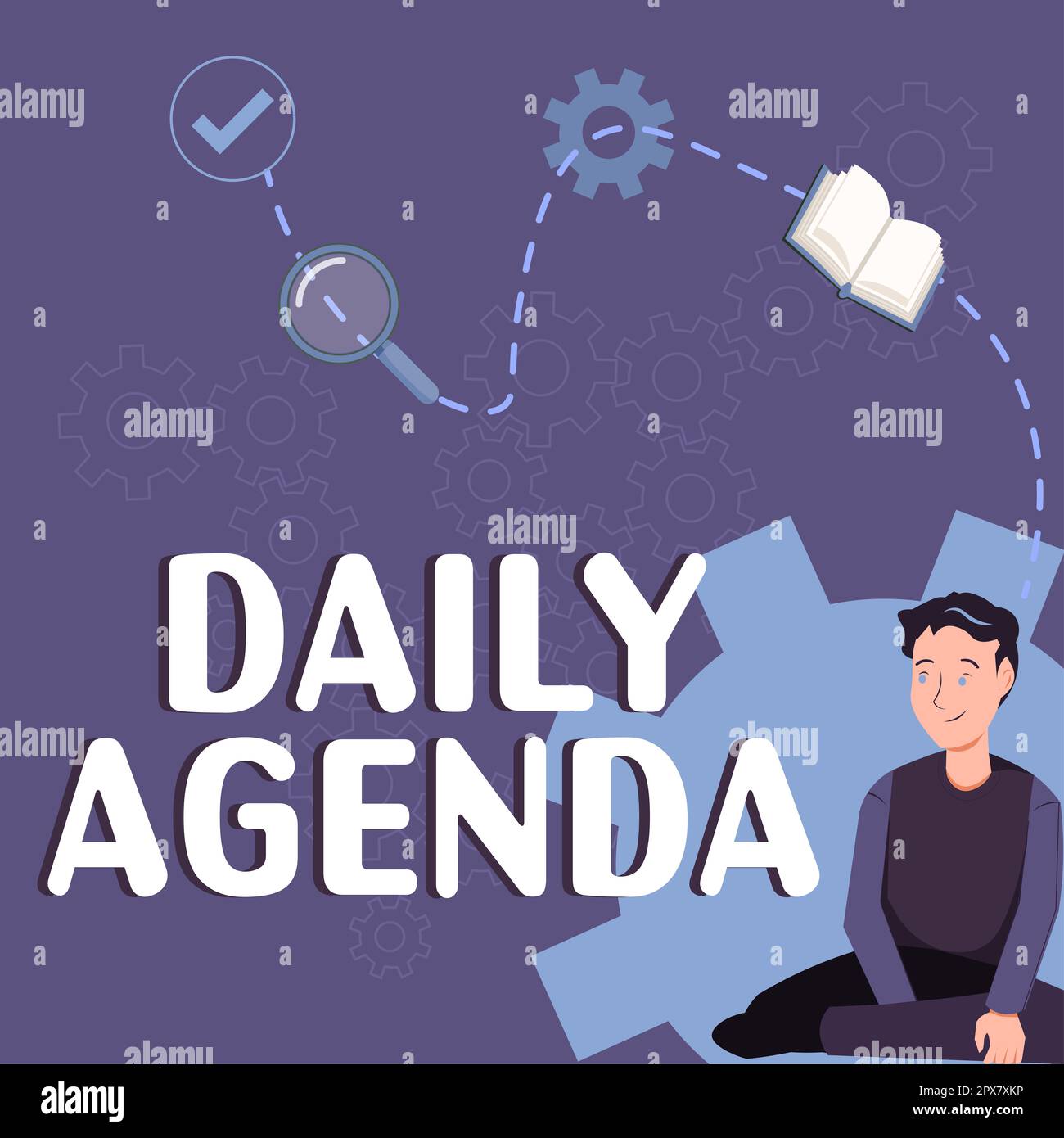 Text showing inspiration Daily Agenda, Concept meaning To do list of ...