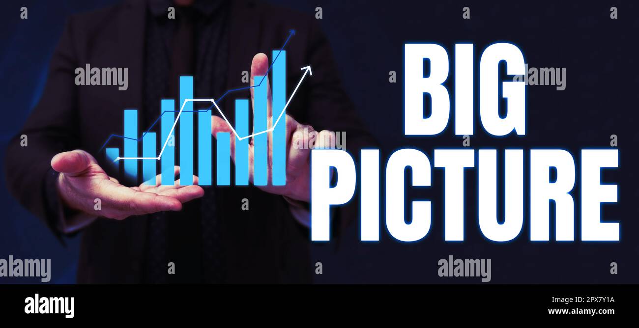 Handwriting text Big Picture, Concept meaning most important facts ...