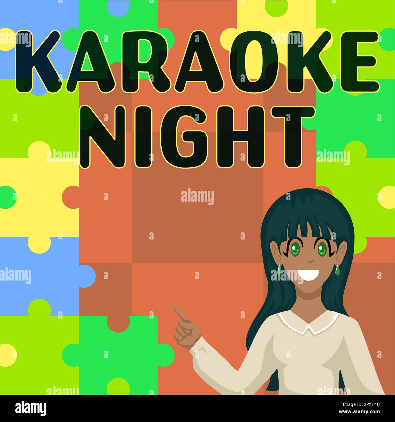 Text sign showing Karaoke Night, Concept meaning Entertainment singing ...