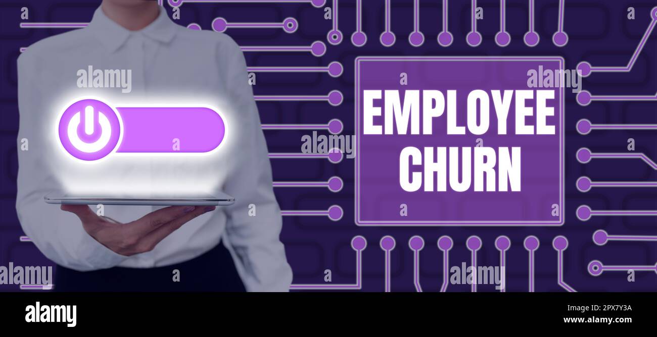 Hand writing sign Employee Churn, Internet Concept rate of change of ...