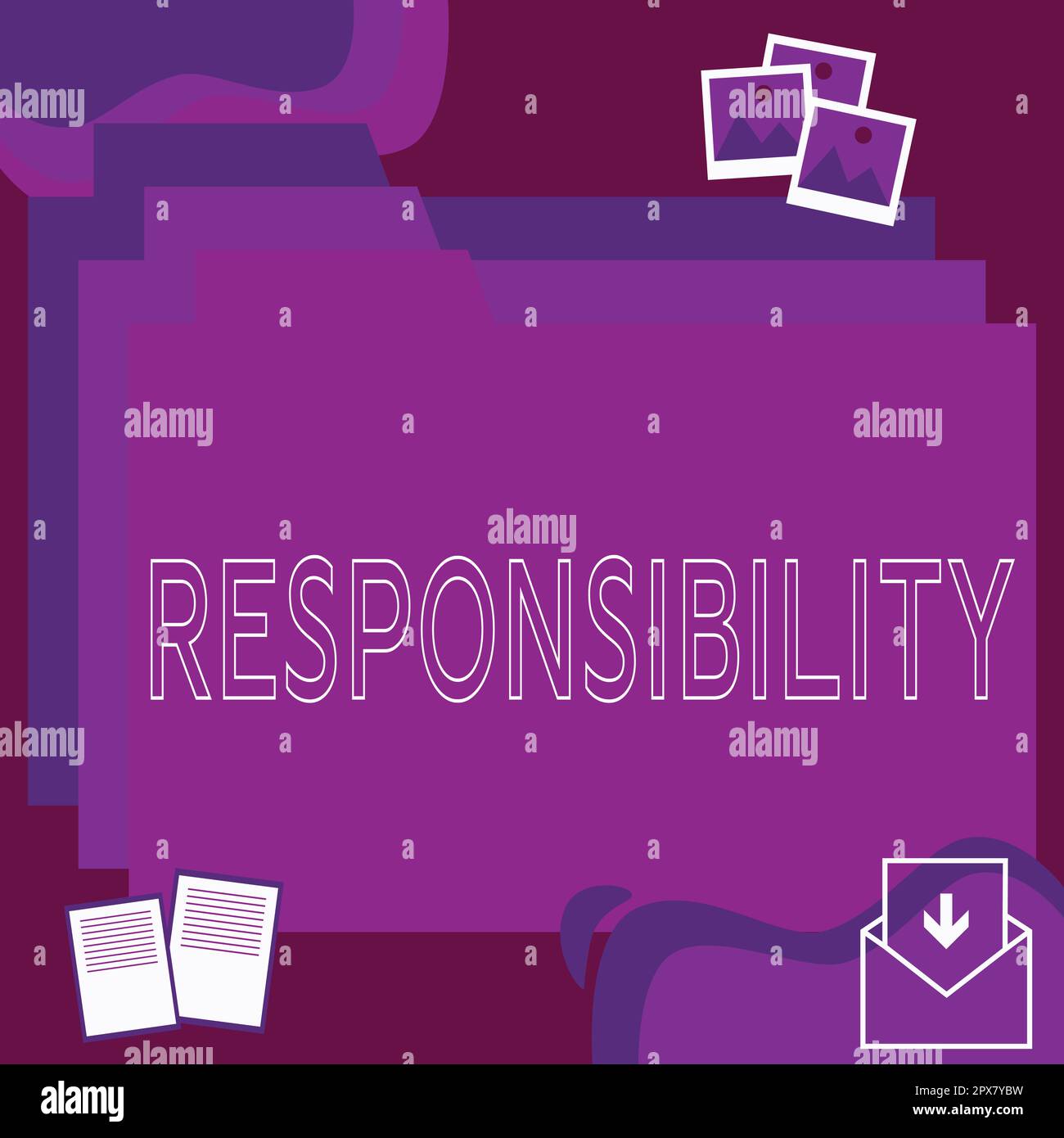 Sign displaying Responsibility, Business approach Having control over ...