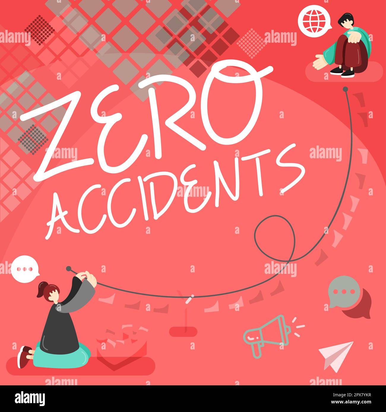 Hand writing sign Zero Accidents, Word for important strategy for ...