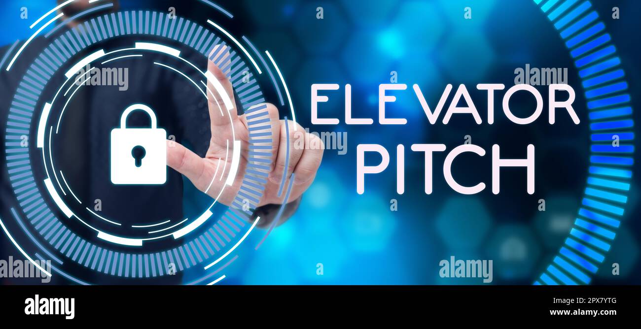 Inspiration showing sign Elevator Pitch, Business showcase A persuasive ...