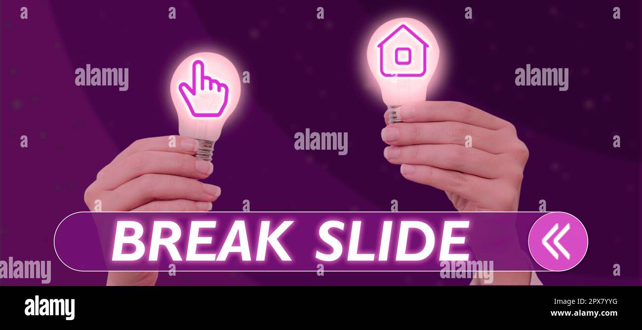 Conceptual caption Break Slide, Concept meaning a good cover slide for ...