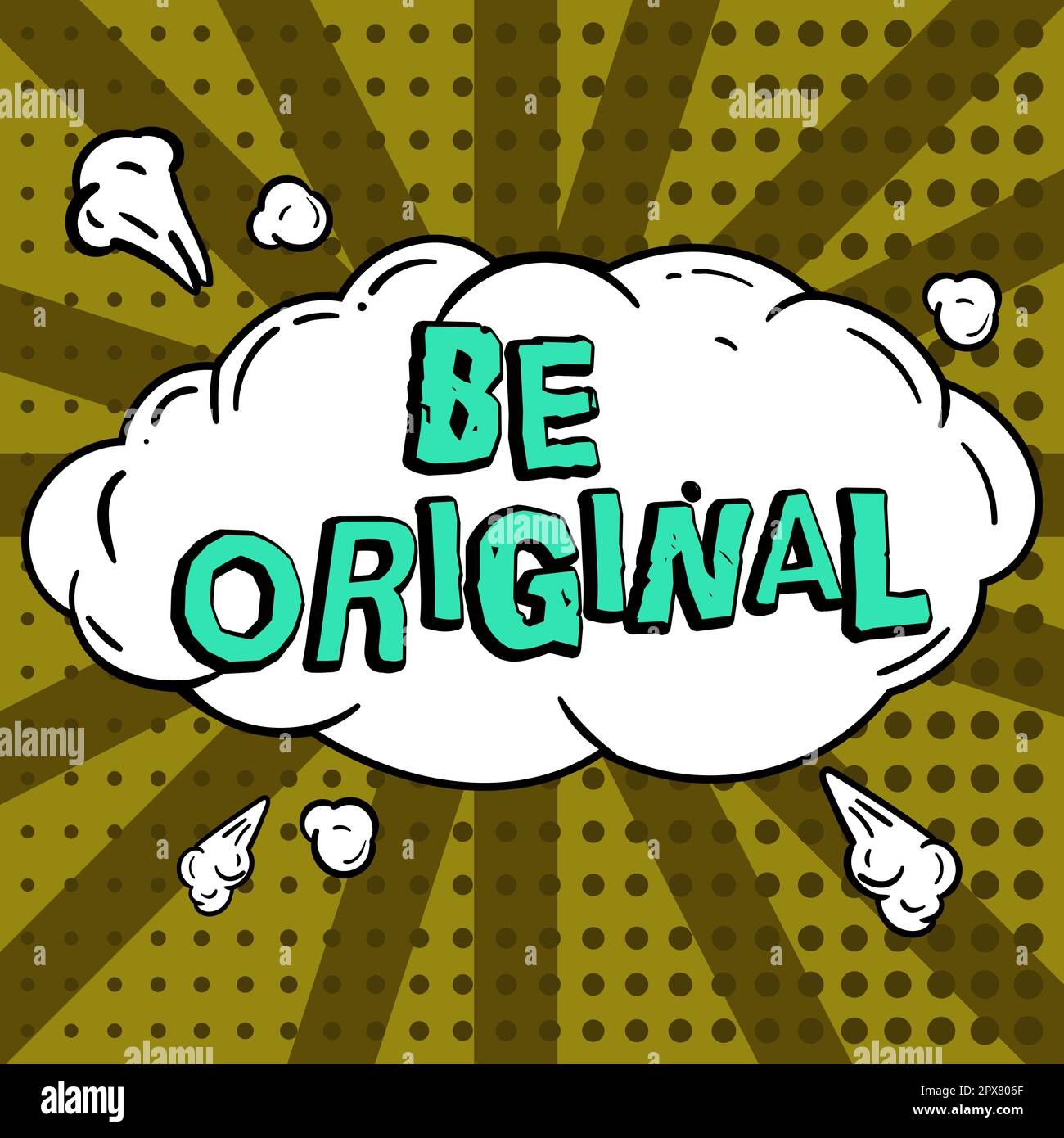 Conceptual caption Be Original, Word for created directly and ...